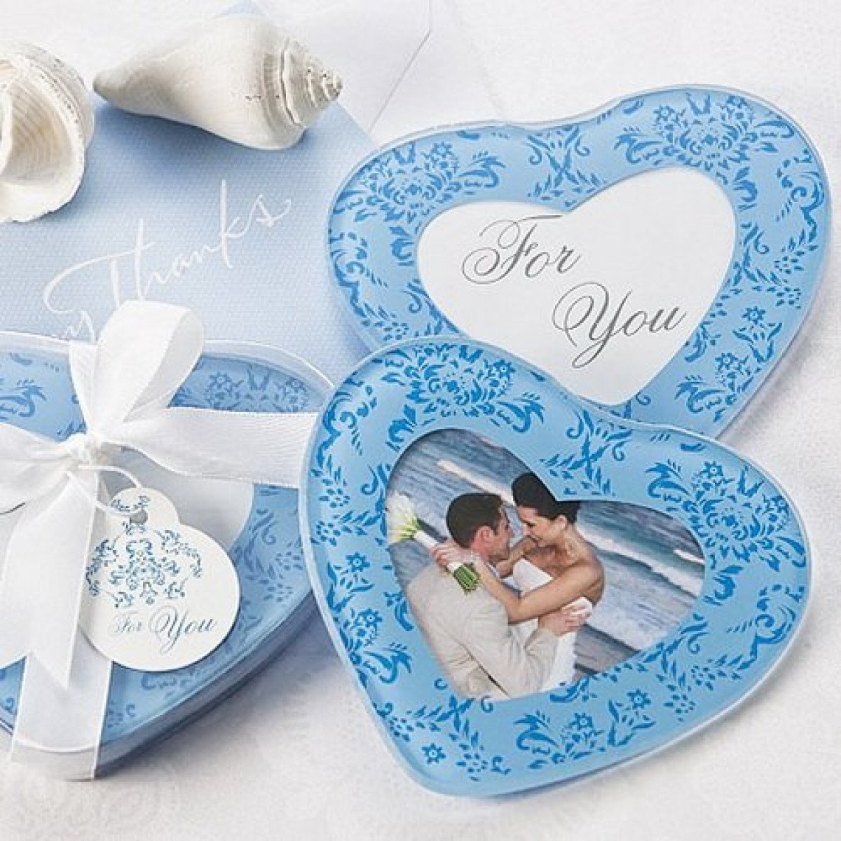 Blue Hearts Coasters - set of 2