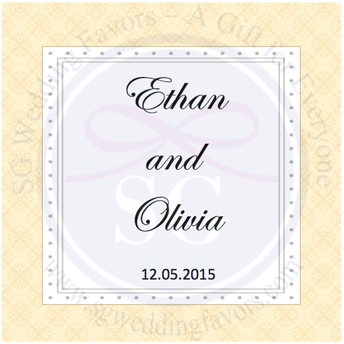 Borders - Gold Damask Design