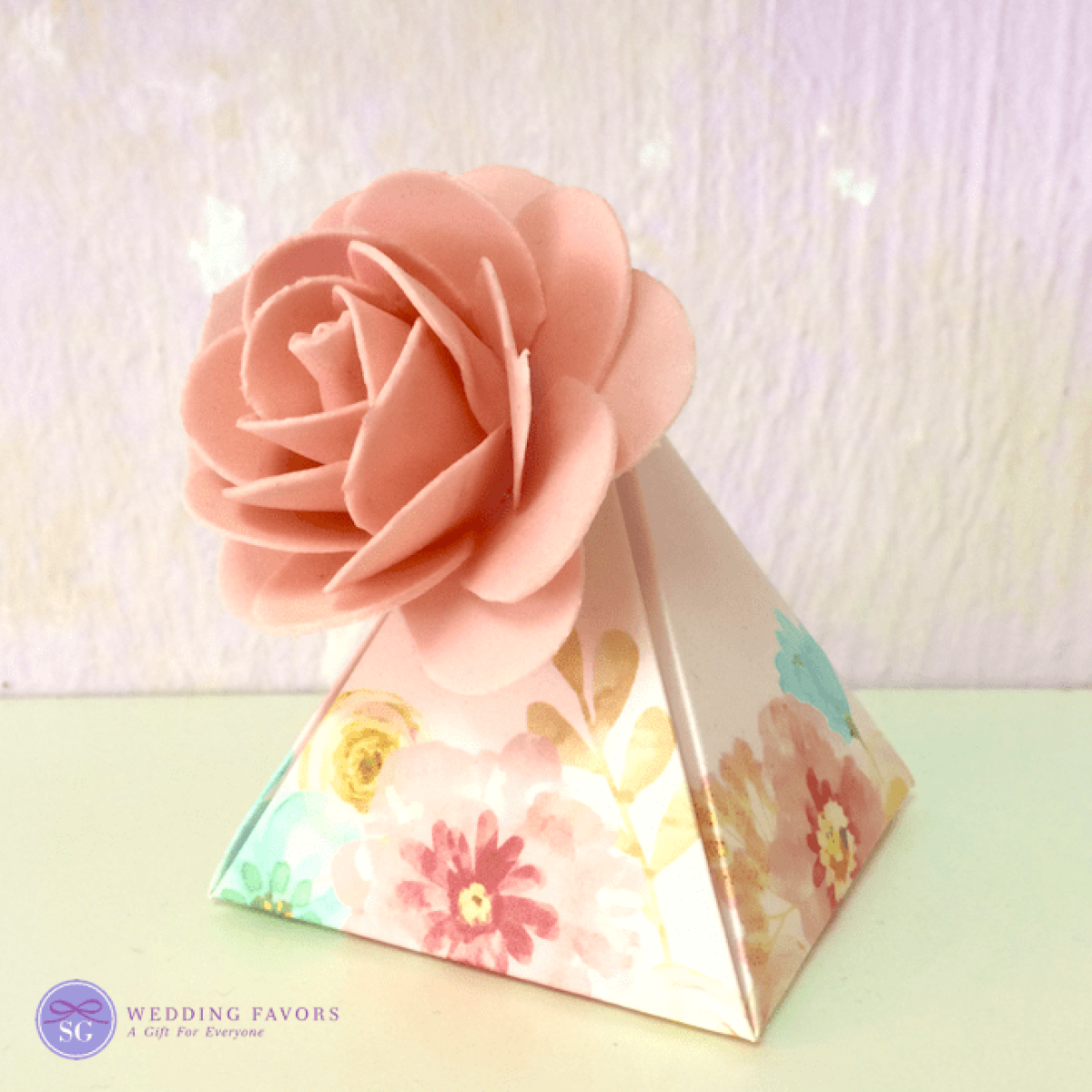 Floral Pyramid DIY Box