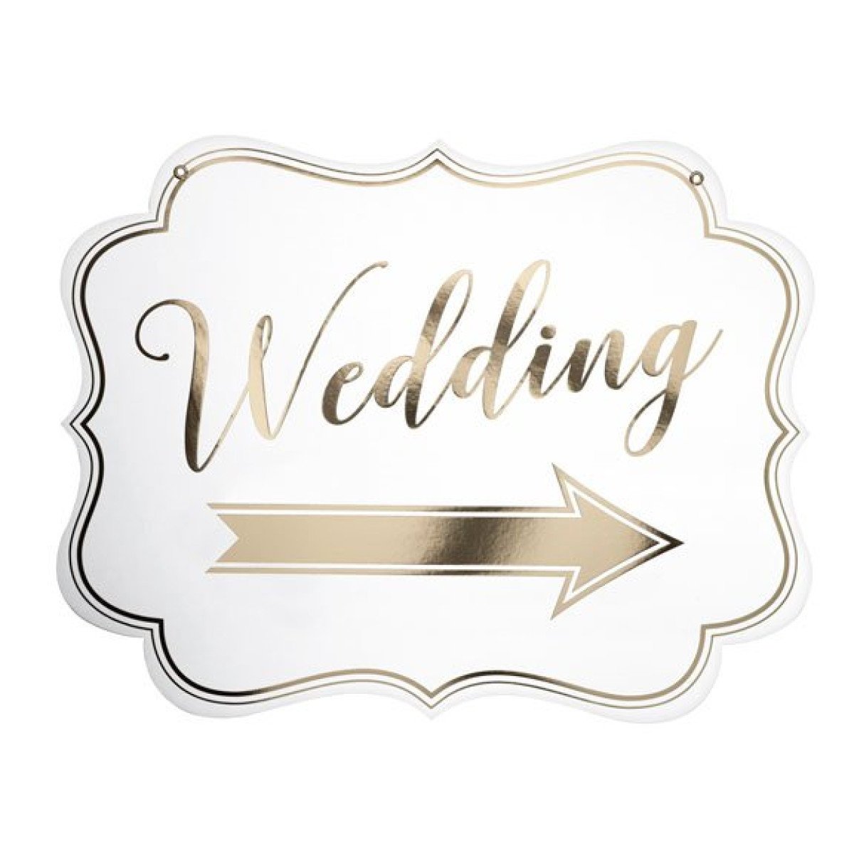 Gold Wedding Arrow Sign