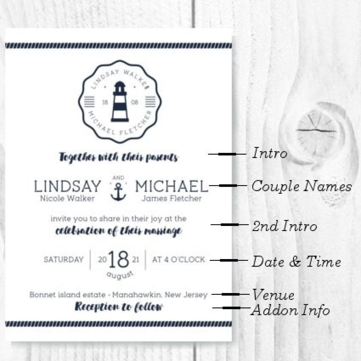 Nautical Theme Invite