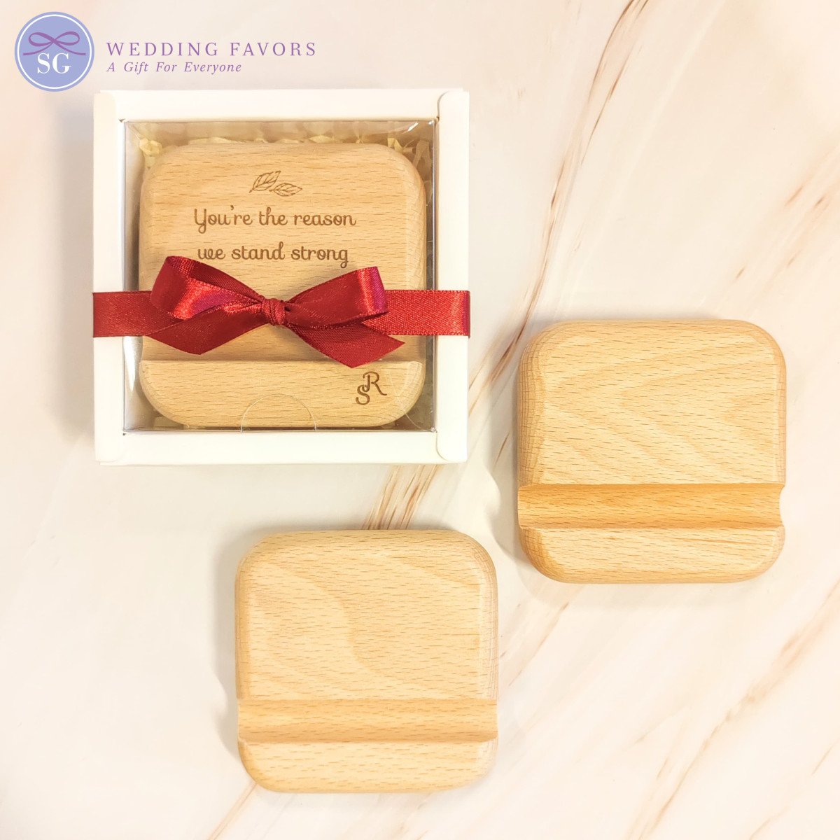 Wooden Phone Stand Favors