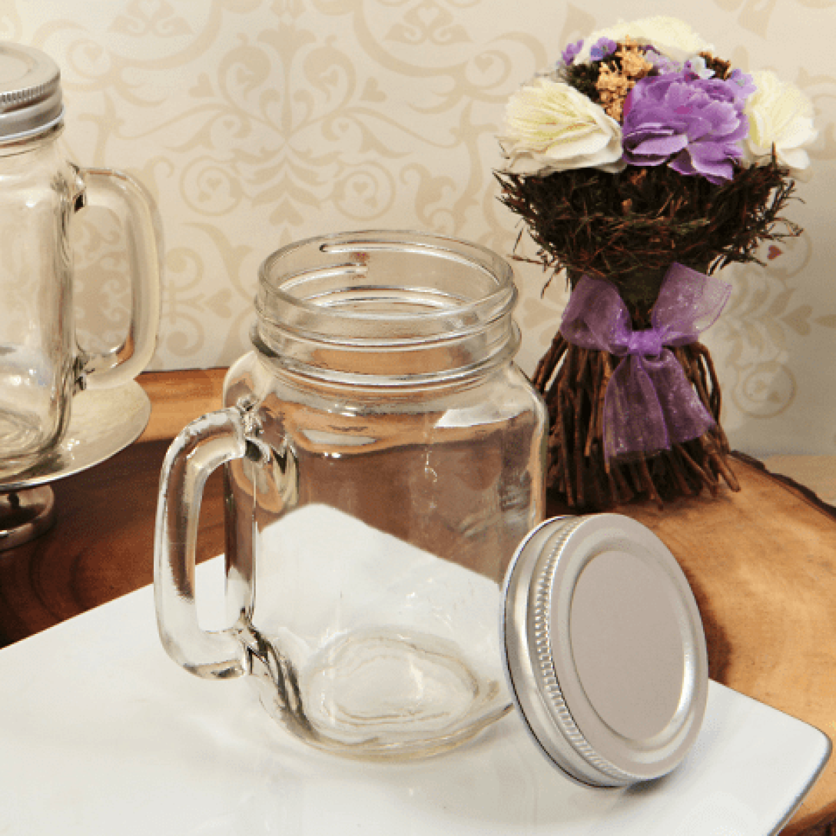 Script Rustic Mason Jar