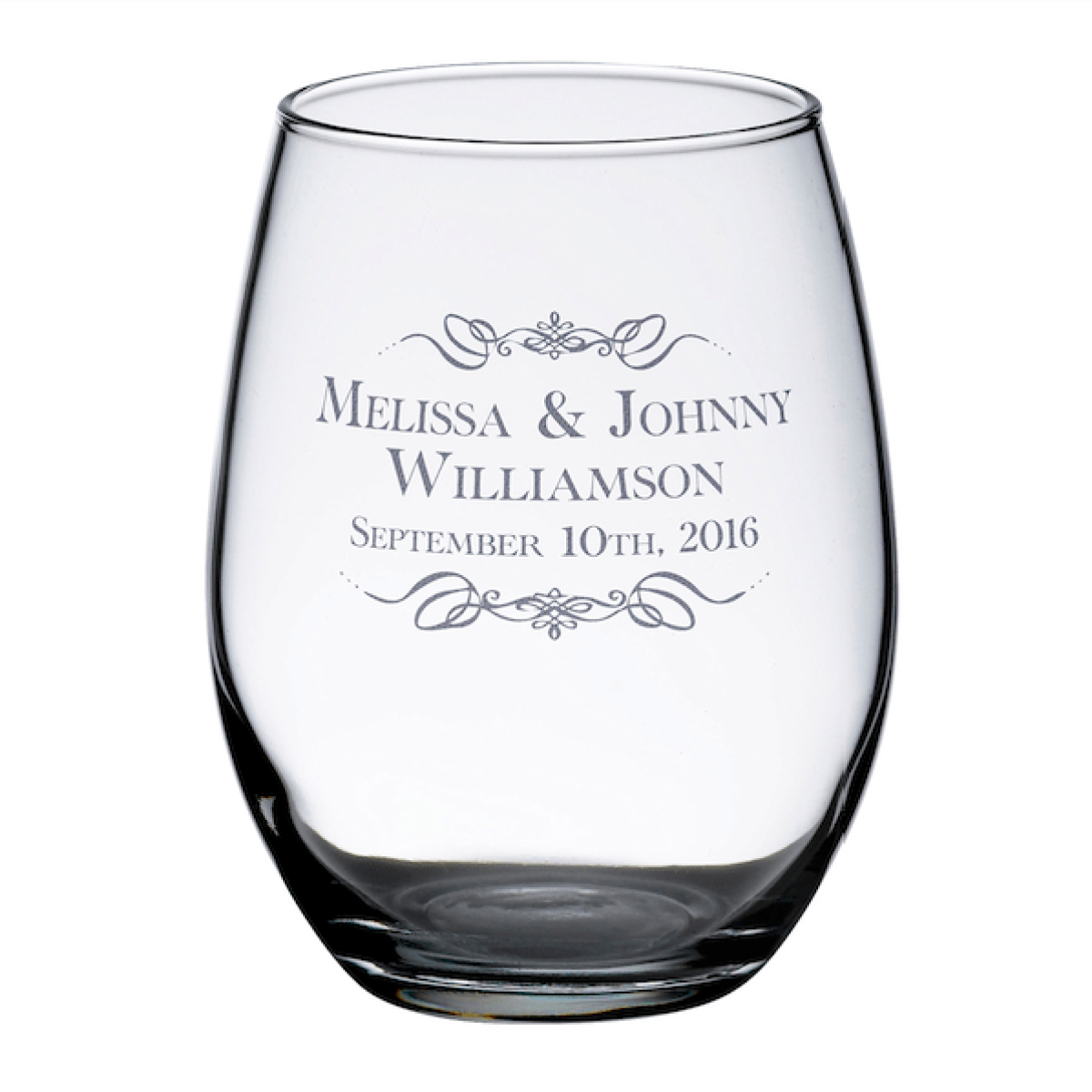 Scroll Stemless Wine Glass