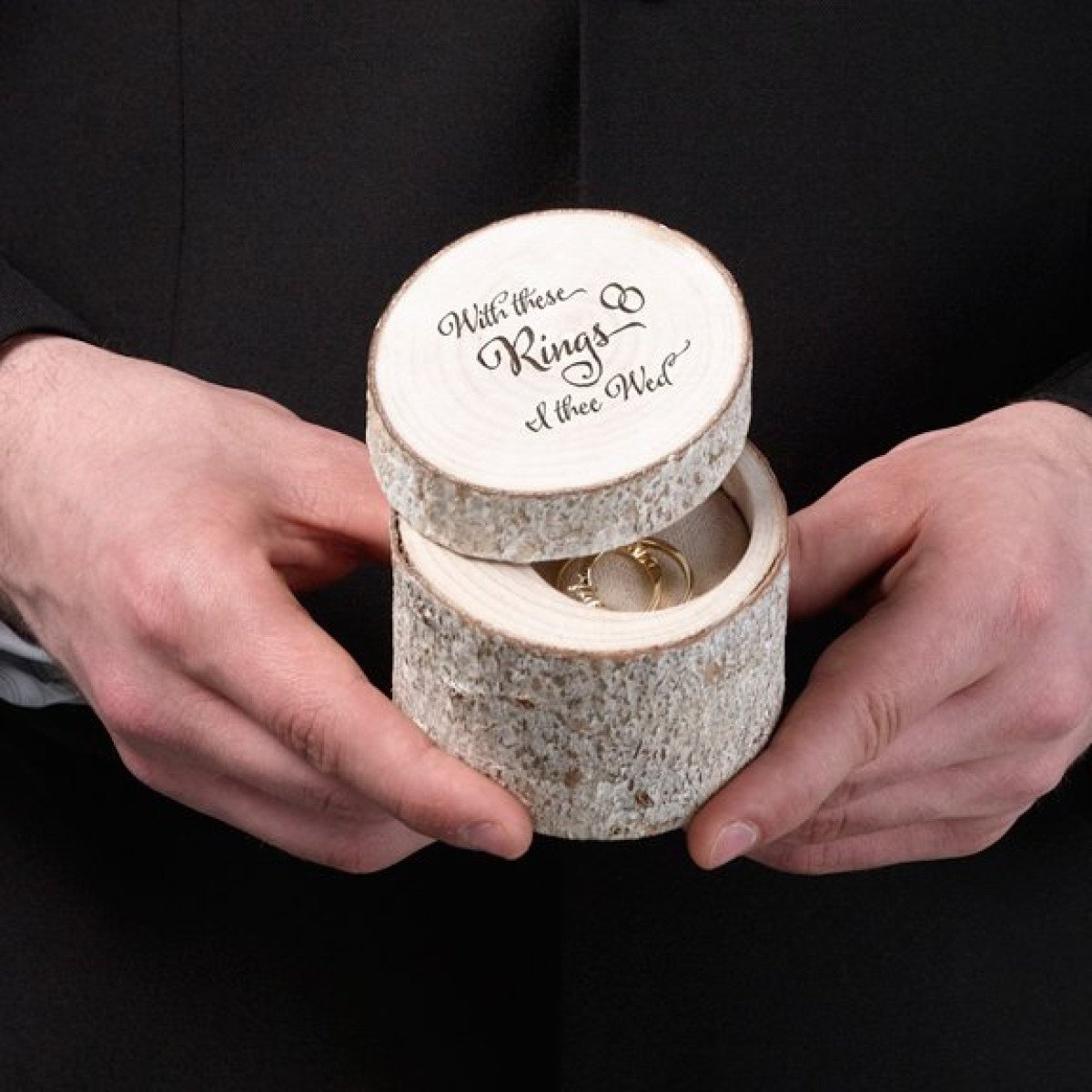 Rustic Pine Ring Holder