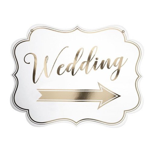 Gold Wedding Arrow Sign