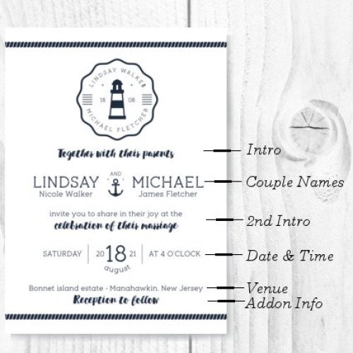 Nautical Theme Invite